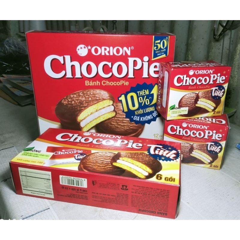 Bánh ORION Choco-Pie Tình vị truyền thống hộp 2/6/12 cái | Shopee Việt Nam