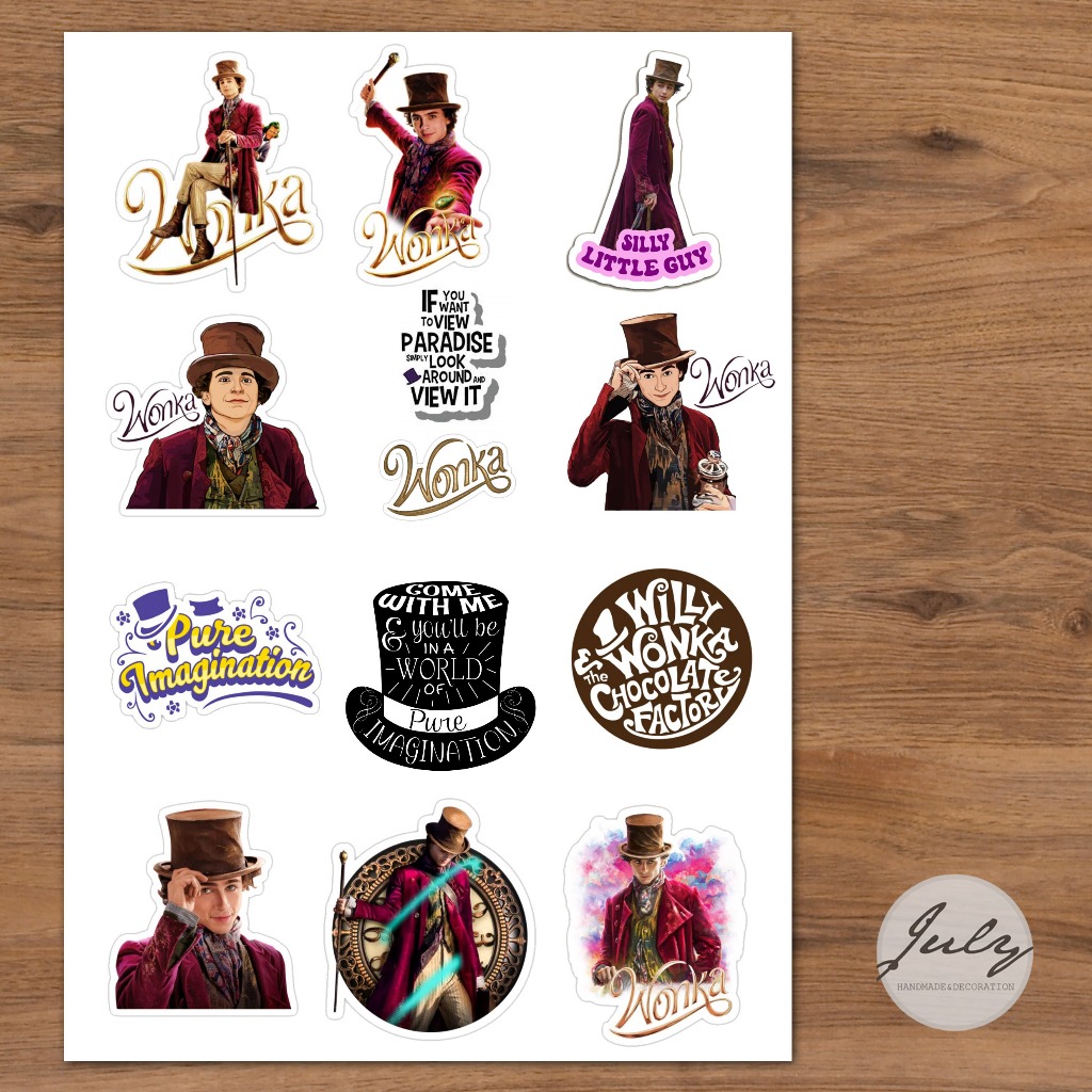 BỘ STICKERS KHỔ A4 - Wonka (Mã SP: 0798) | Shopee Việt Nam