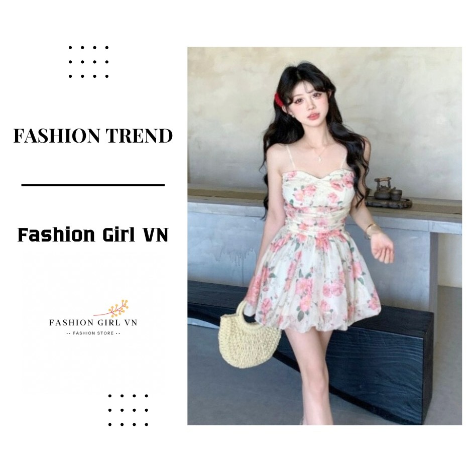 ĐẦM HOA MÙA XUÂN HÈ 2024, VÁY NỮ HAI DÂY HOT GIRL TH185 | Shopee Việt Nam
