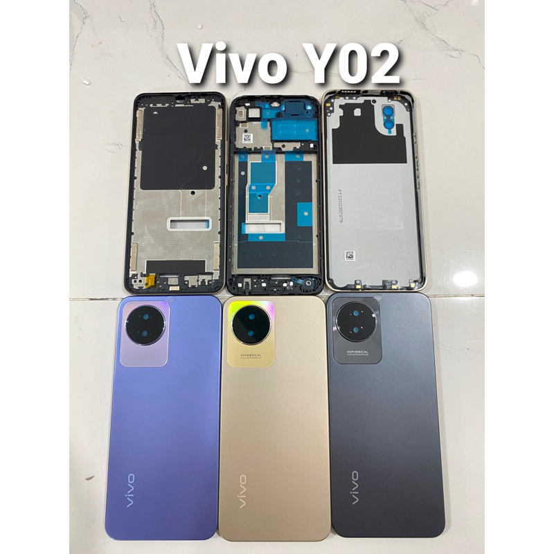 Vỏ Bộ Vivo Y02 / Y02A / Y02T Zin New |đầy đủ khung sườn, phím bấm, kính ...