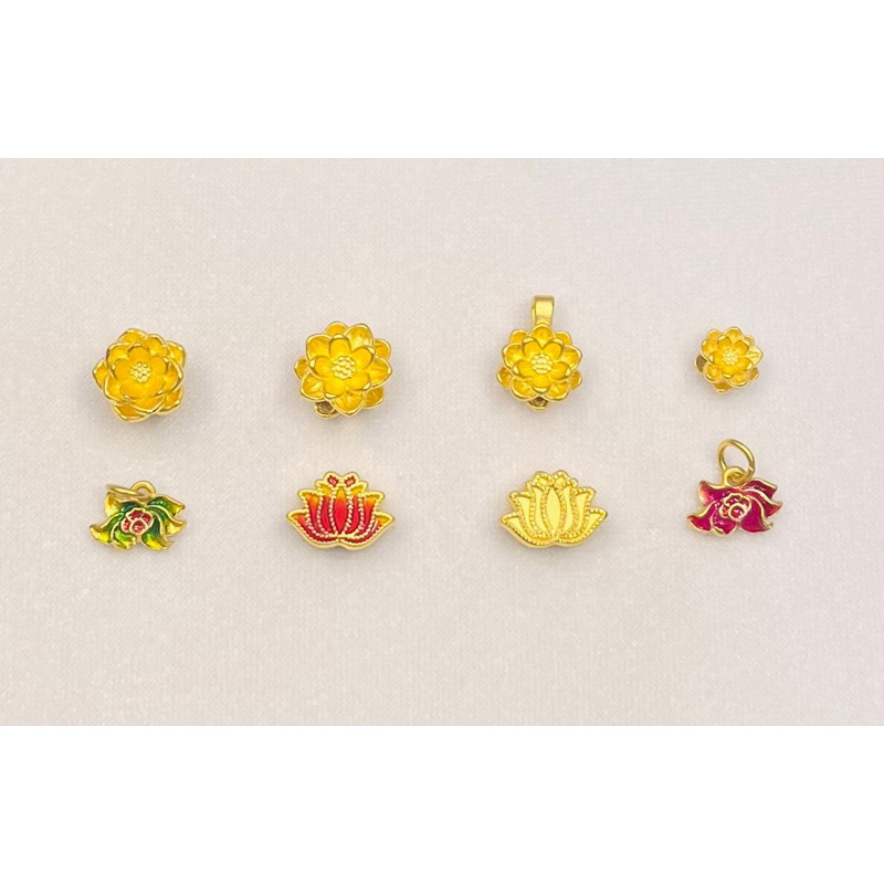 Charm Sen 12 ly 24 Carat9999 to bền đẹp cánh nở xâu Ngang mix handmade ...