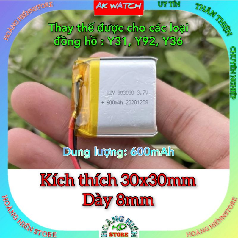 Pin thay thế cho đồng hồ thông minh Q12, Y92, Y31, Y36... | Shopee Việt Nam