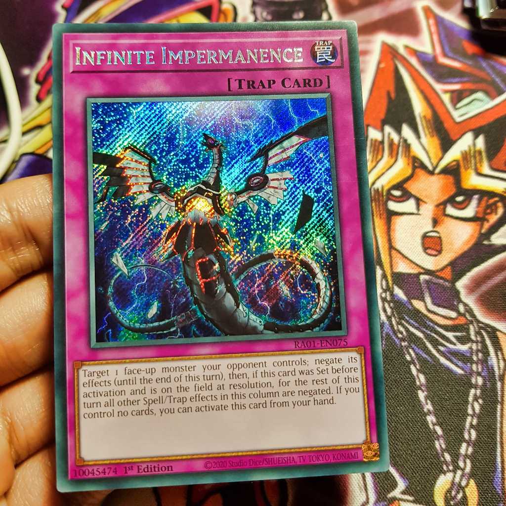 Thẻ bài Yugioh chính hãng | Infinite Impermanence | RA01 Secret rare ...