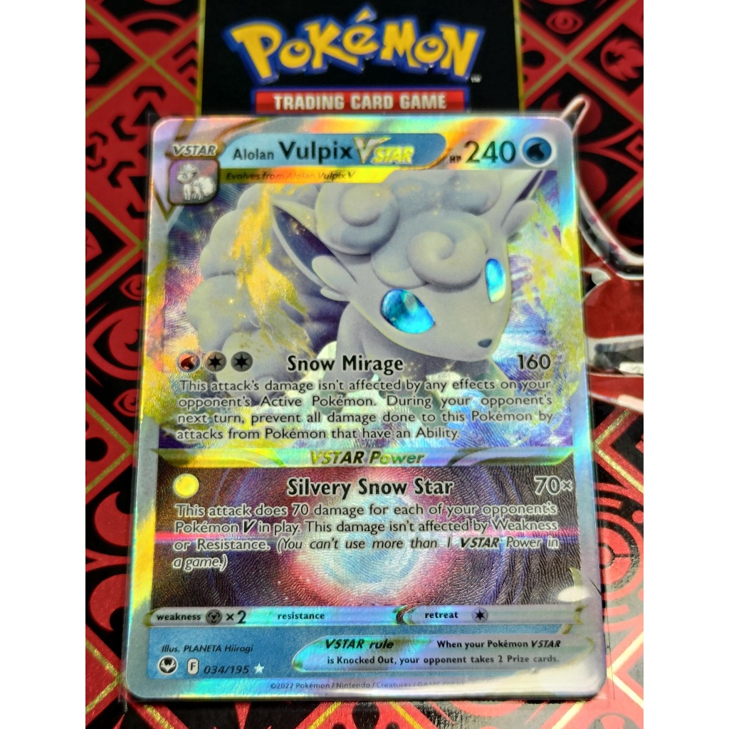 [KW2 Pokemon] [EN] Thẻ Pokemon Alolan Vulpix VSTAR - 034/195 - Ultra Rare | Shopee Việt Nam