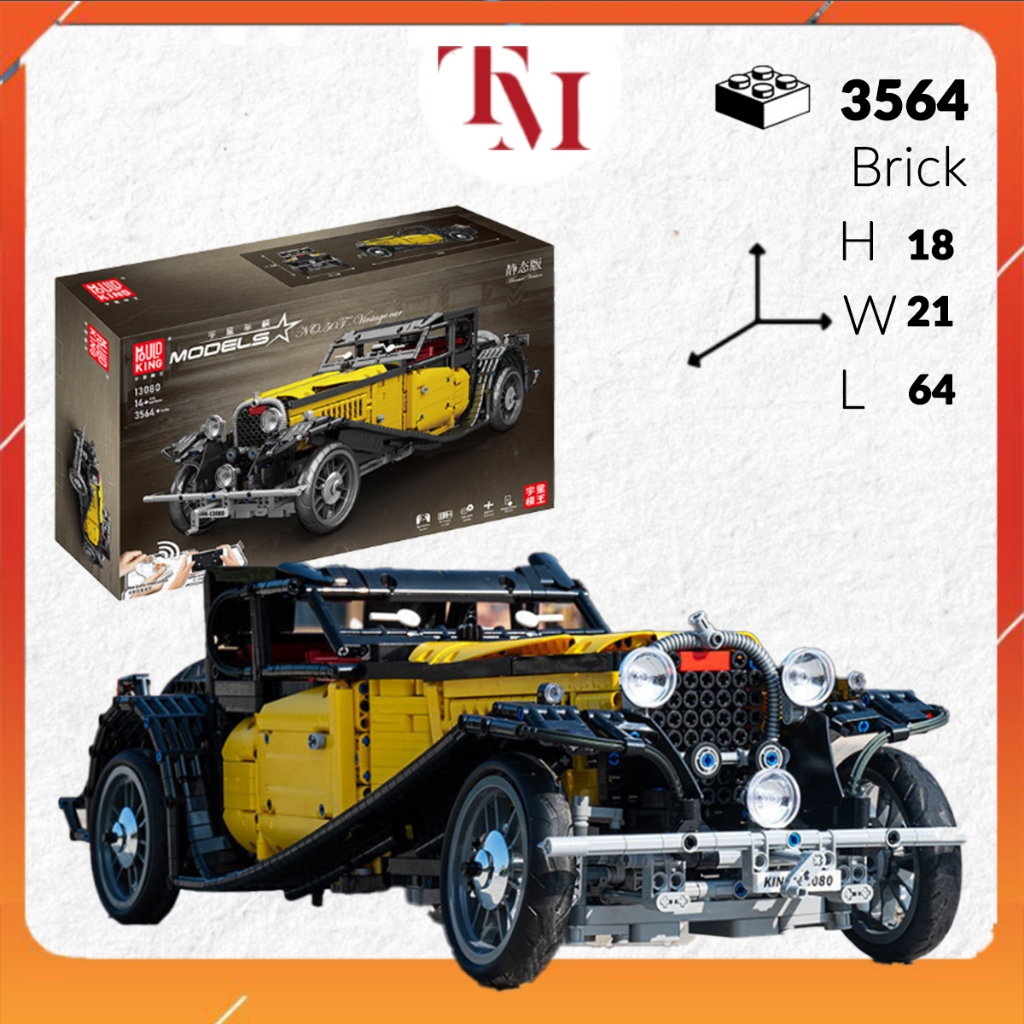 Technic Mould King Bugatti Vintage 50T Mô Hình BỘ Lắp Ghép Lắp Ráp Siêu ...