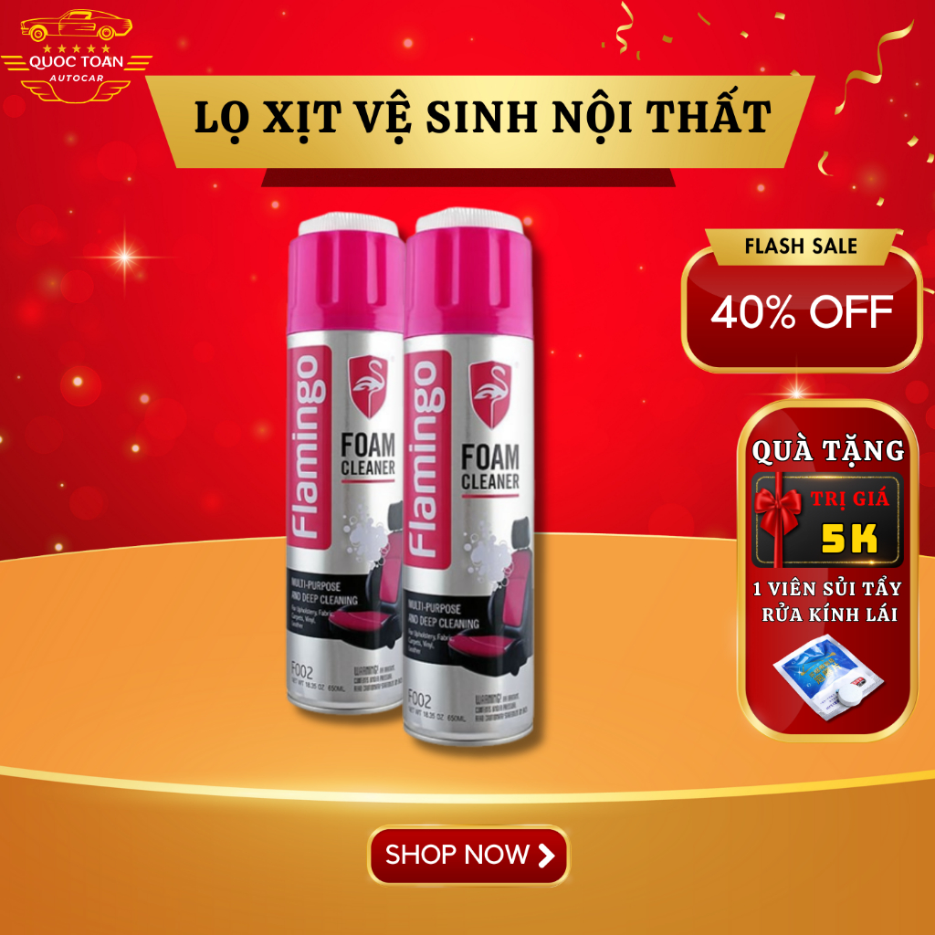 Bình Xịt Tẩy Đa Năng Dạng Bọt Flamingo F002 650ml - Vệ Sinh Nội Thất Oto, Nội Thất Gia Đình ...