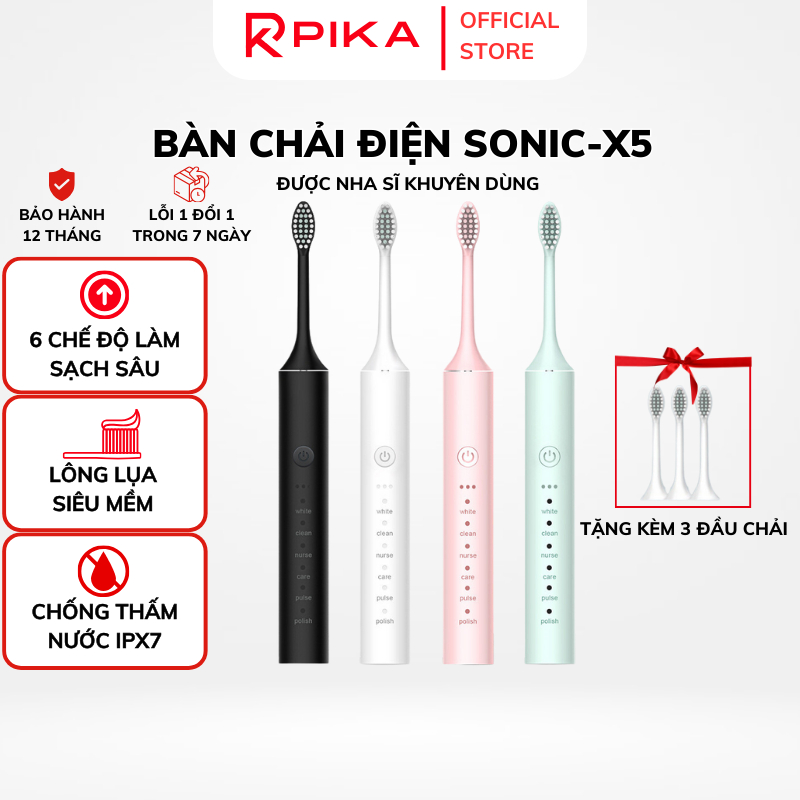 Bàn Chải Điện DELADEP Sonic X5,6 Chế Độ Làm Sạch Sâu, Máy Đánh Răng ...