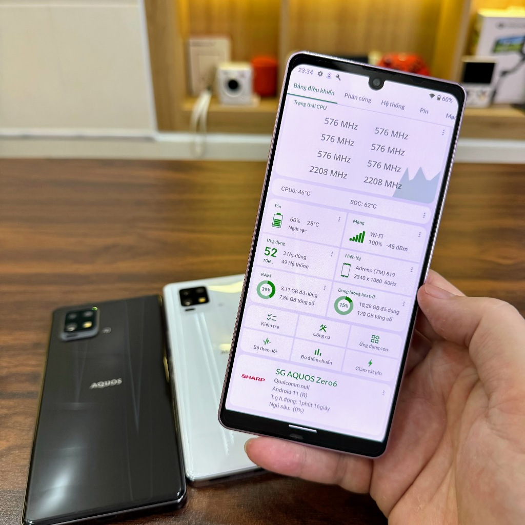 Điện thoại Sharp Aquos zero 6 màn OLED 240Hz - Snapdragon 750 5G ram 8G ...