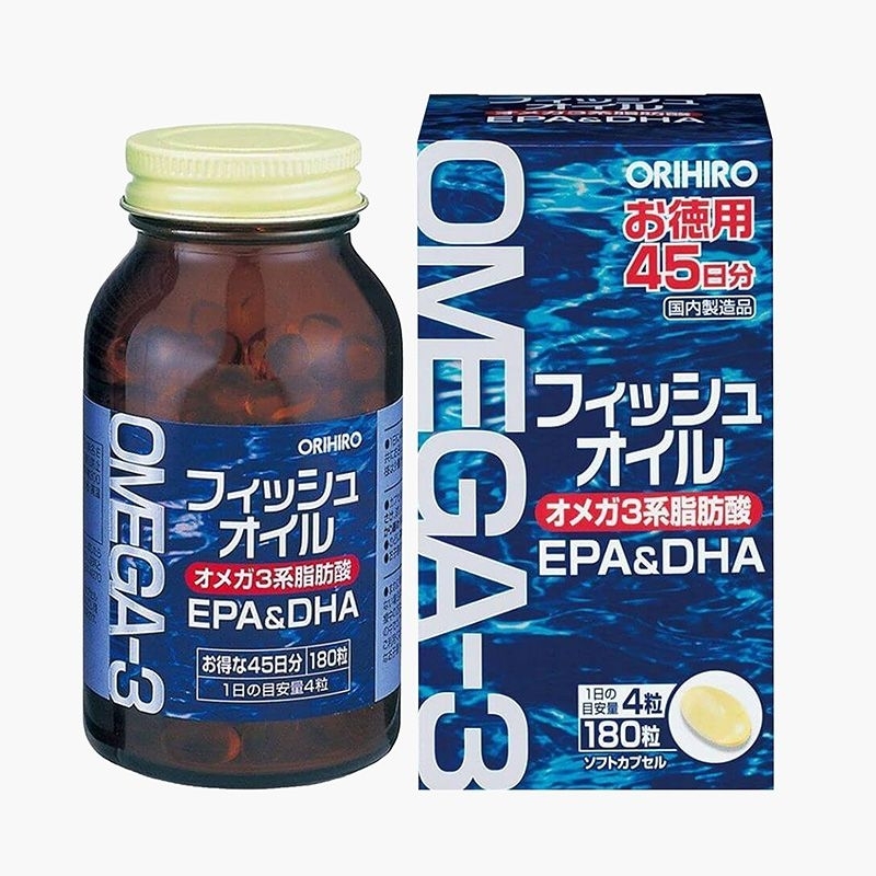 Viên uống Orihiro bổ sung dầu cá Omega 3 hũ 180v | Shopee Việt Nam