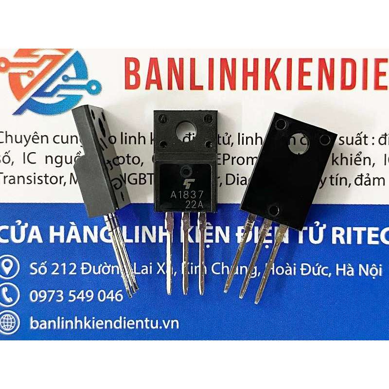 [Combo 3 chiếc] A1837, 2SA1837 Transitor PNP 230V/1A TO-220F | Shopee ...