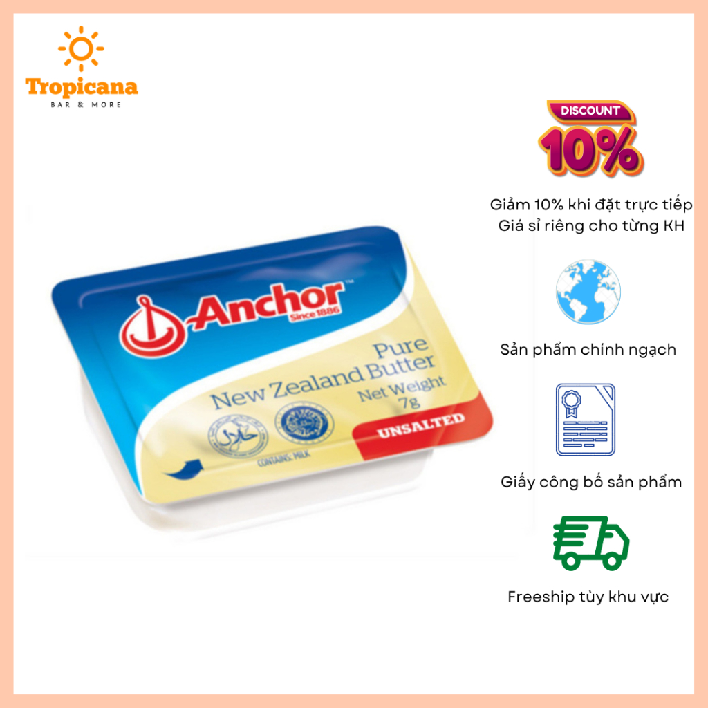 Bơ lạt New Zealand Anchor - Viên 7g | Shopee Việt Nam