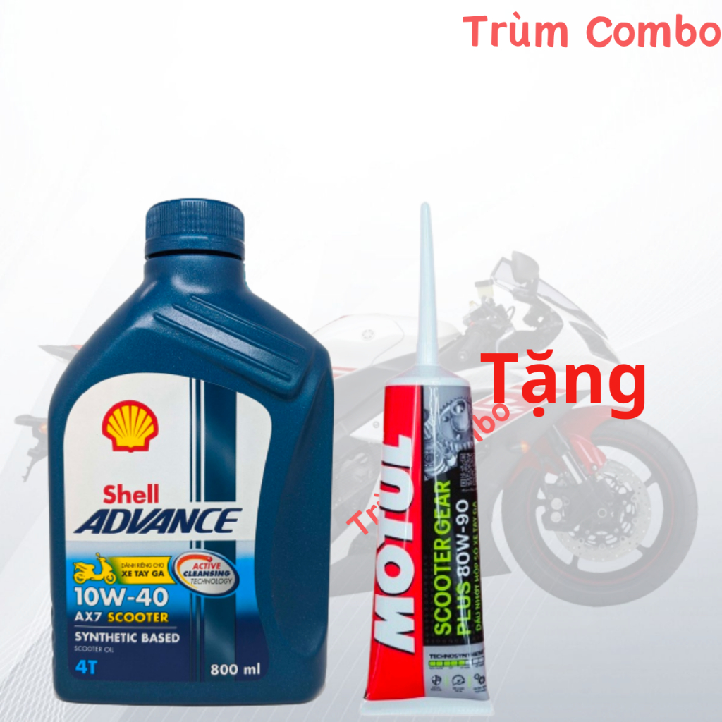 Nhớt Shell Advance AX7 Scooter 10W40 0.8L hoặc 1L | Shopee Việt Nam