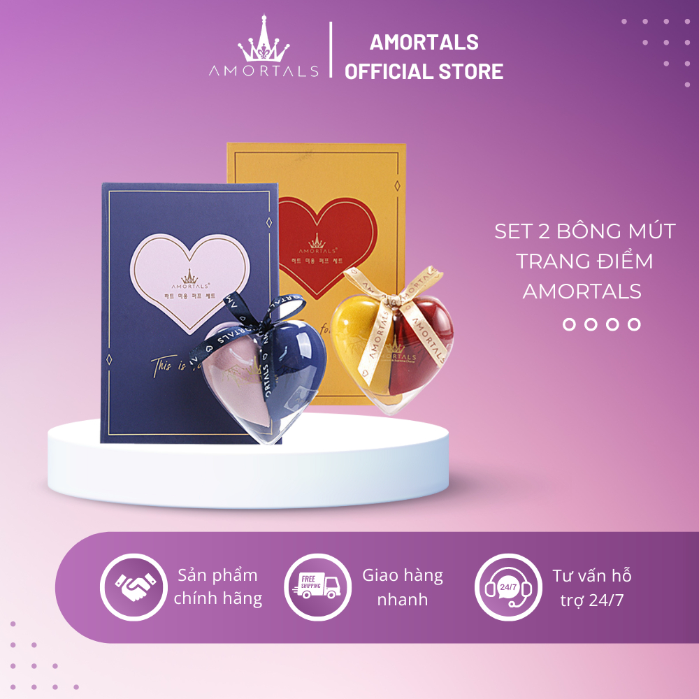 Mút Trang Điểm AMORTALS Hình Quả Trứng Hình Giọt Nước Mềm Mại Mút Tán ...
