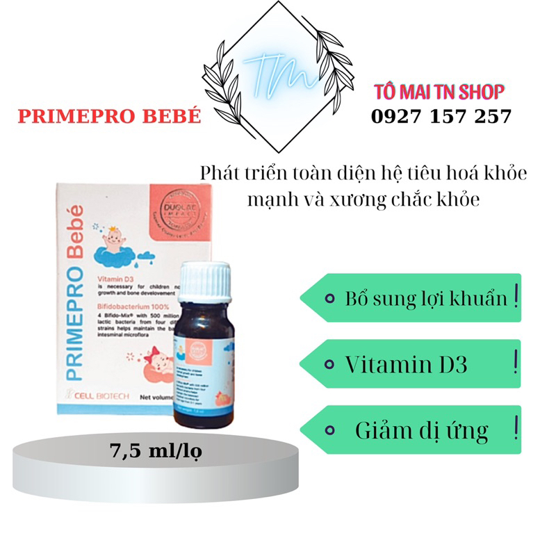 Men vi sinh tiêu hóa cho bé PrimePRO Bebé hỗ trợ phát triển toàn diện cho hệ tiêu hoá cho trẻ ...