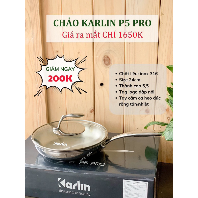 Chảo Karlin p5 pro inox 316 cao cấp ( Chính hãng) | Shopee Việt Nam