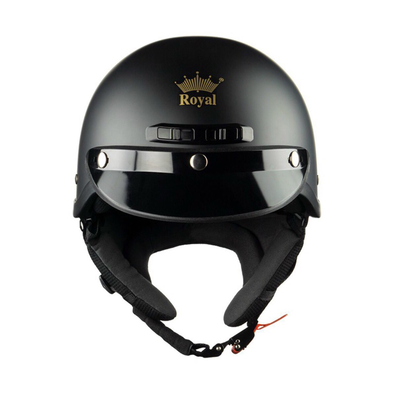 Mũ bảo hiểm nửa 2/3 đầu Royal M779 cao cấp chính hãng nguyên hộp giá rẻ tặng túi mẫu mới đen mờ ...