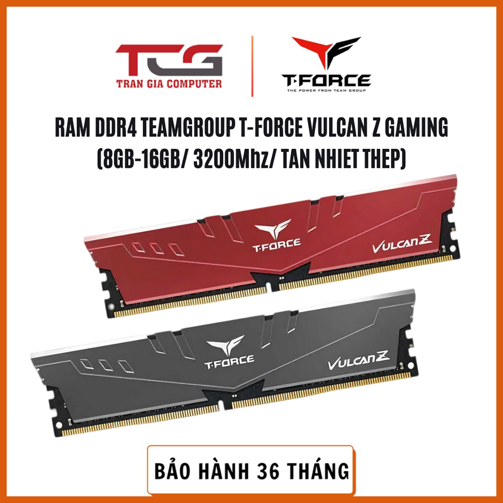 [Voucher Gảm 20% Khi Mua Qua Video] Ram Máy Tính TeamGroup T-Force Vulcan Z Gaming (8GB/16GB ...