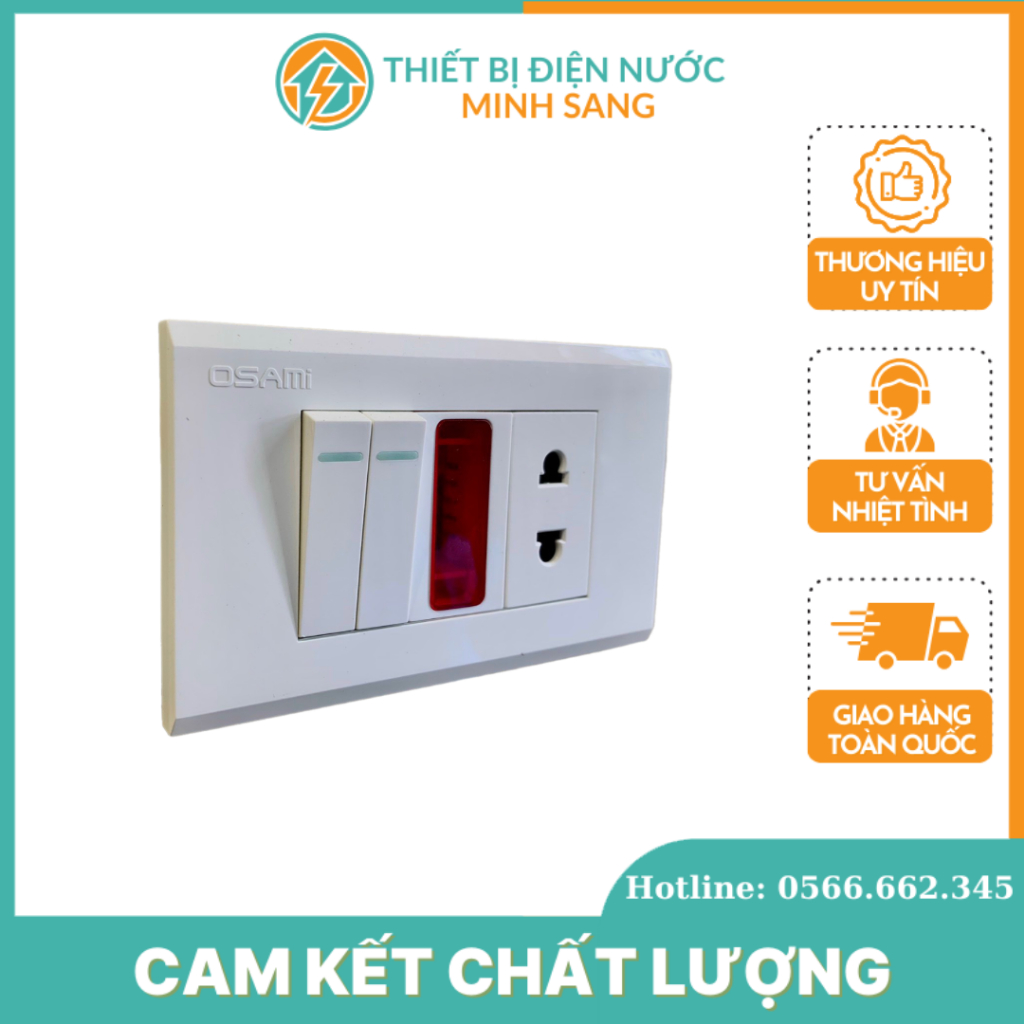 Công tắc mặt ổ điện Osami màu Trắng các mặt 1,2,3,át khối | Shopee Việt Nam