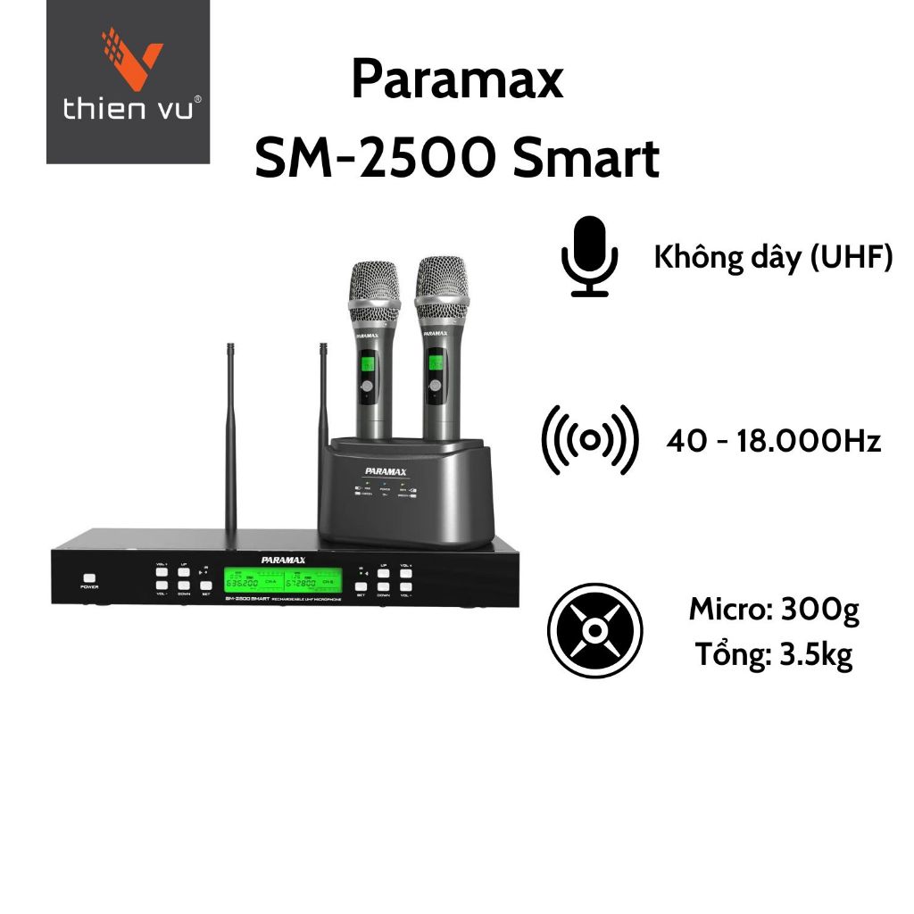 Micro không dây Paramax SM-2500 Smart | Shopee Việt Nam