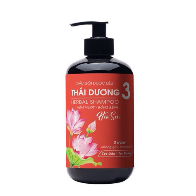 Dầu Gội Dược Liệu Thái Dương 3 Hoa Sen Chai 200ml/ 500ml | Shopee Việt Nam