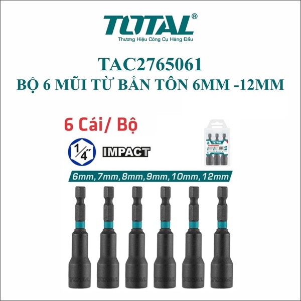 Các Bộ Tuýp Bắn Tôn Từ Size 8 - 14mm Chính Hãng TOTAL | Shopee Việt Nam
