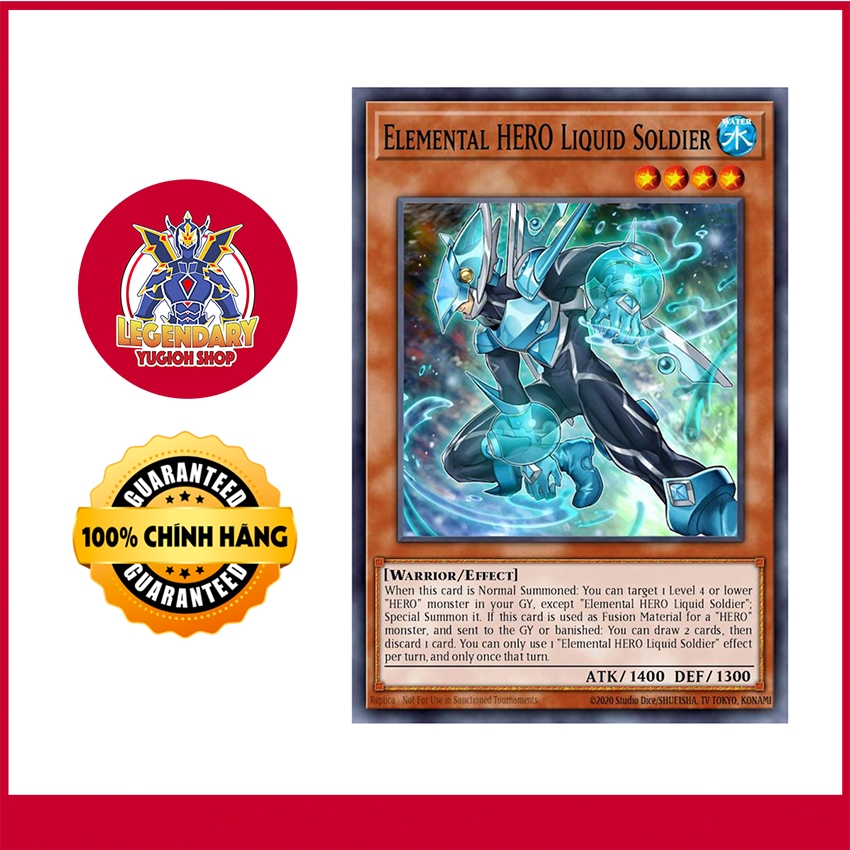 [Thẻ Bài Yugioh Chính Hãng] Elemental HERO Liquid Soldier | Shopee Việt Nam