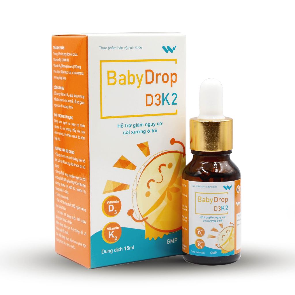 Vitamin D3K2 cho trẻ sơ sinh Bổ sung Canxi, D3 - K2 BABY DROP | Shopee ...