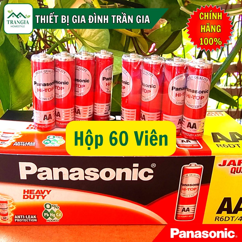 (HỘP 60 VIÊN XỊN) Pin AA Panasonic R6DT4S, Pin 2A Panasonic 1.5V Nhập ...