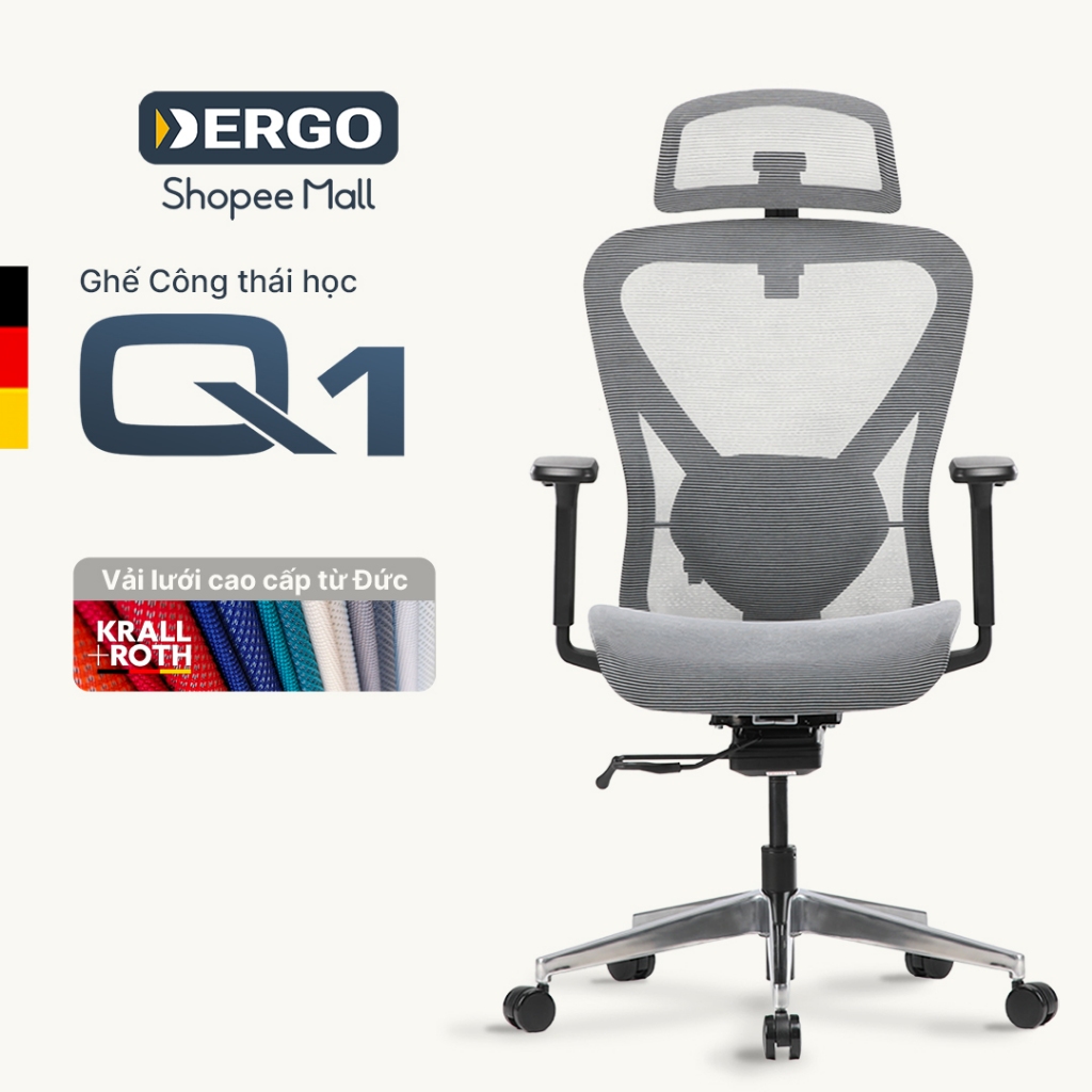 Ghế Công Thái Học DERGO Ergostuhl Q1 | Shopee Việt Nam