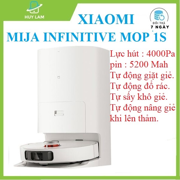 Robot tự giặt giẻ lau nhà,tự đổ rác Xiaomi Mija infinitive Mop 1S,Roimi ...