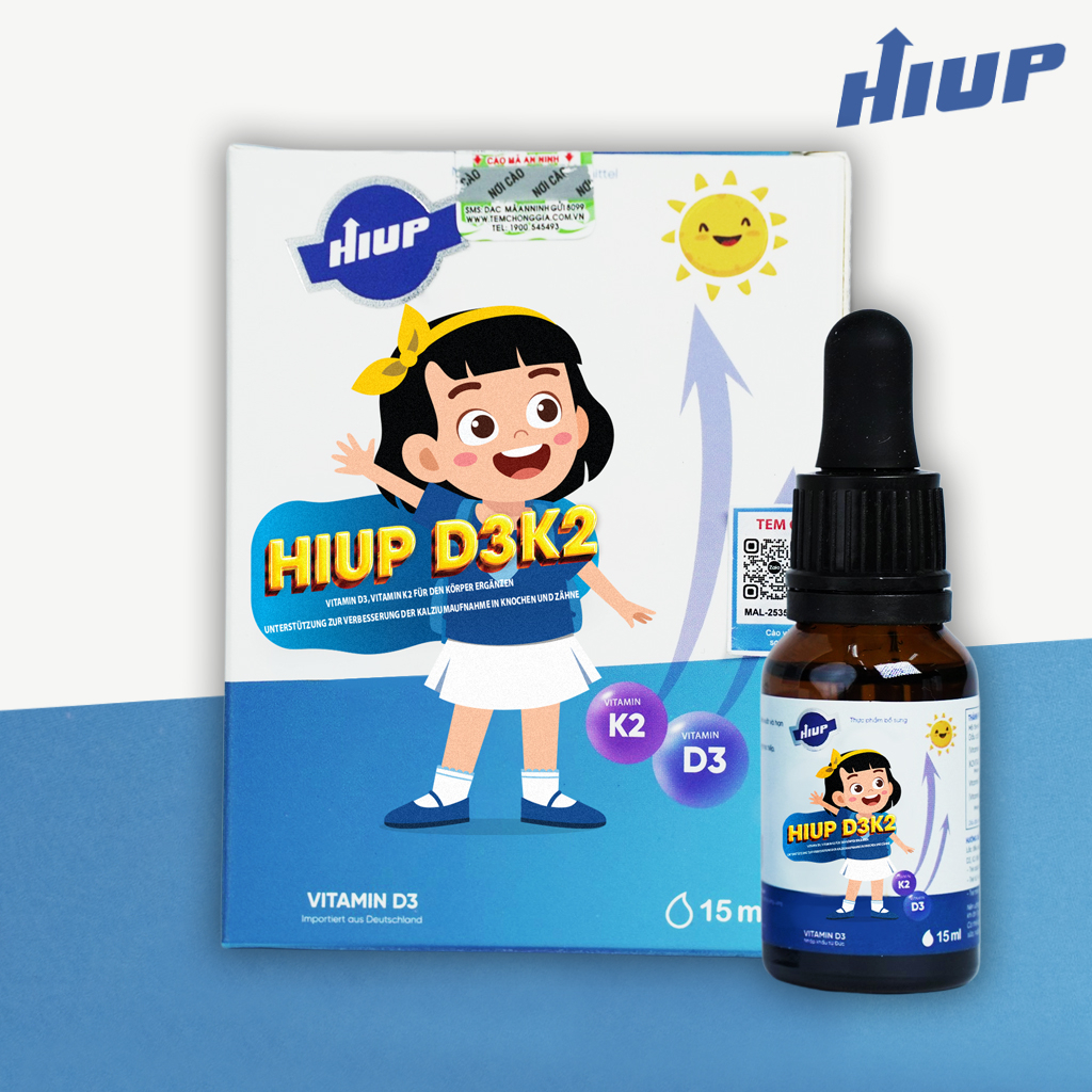 COMBO 2 Lọ Vitamin HIUP D3K2 - Lọ 15ml (400 Giọt) Bổ Sung Vitamin, DHA ...