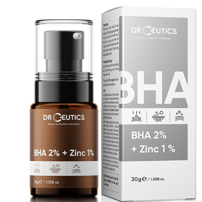 Serum DrCeutics BHA 2% + ZinC 1% Giảm Mụn Và Phục Hồi Da Sau Mụn | Shopee Việt Nam