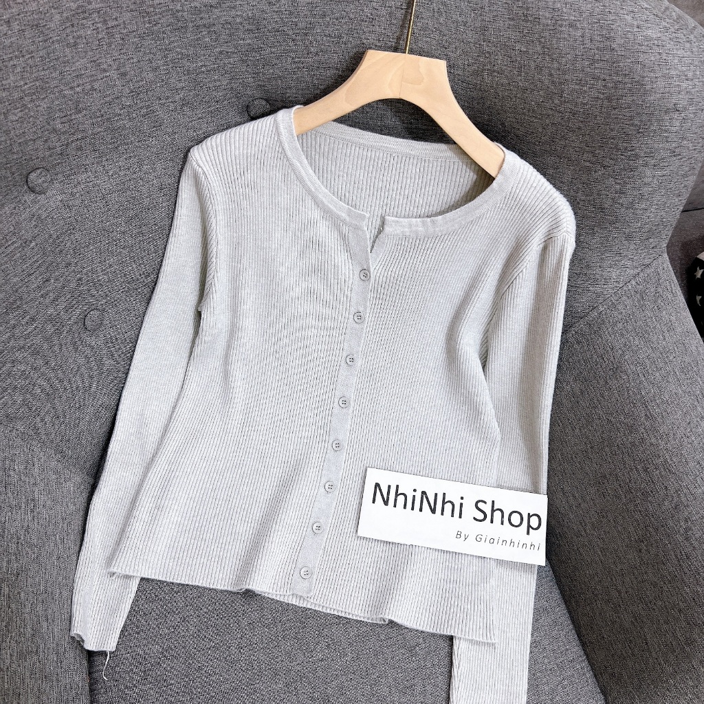 Áo len tăm khuy nhỏ, Áo khoác cadigan dáng vừa AL9915 - NhiNhi Shop ...