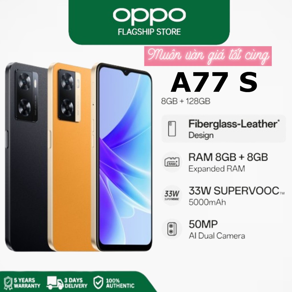 Oppo A77S RAM 8GB + ROM 128GB (Chính hãng và nguyên seal) | Shopee Việt Nam