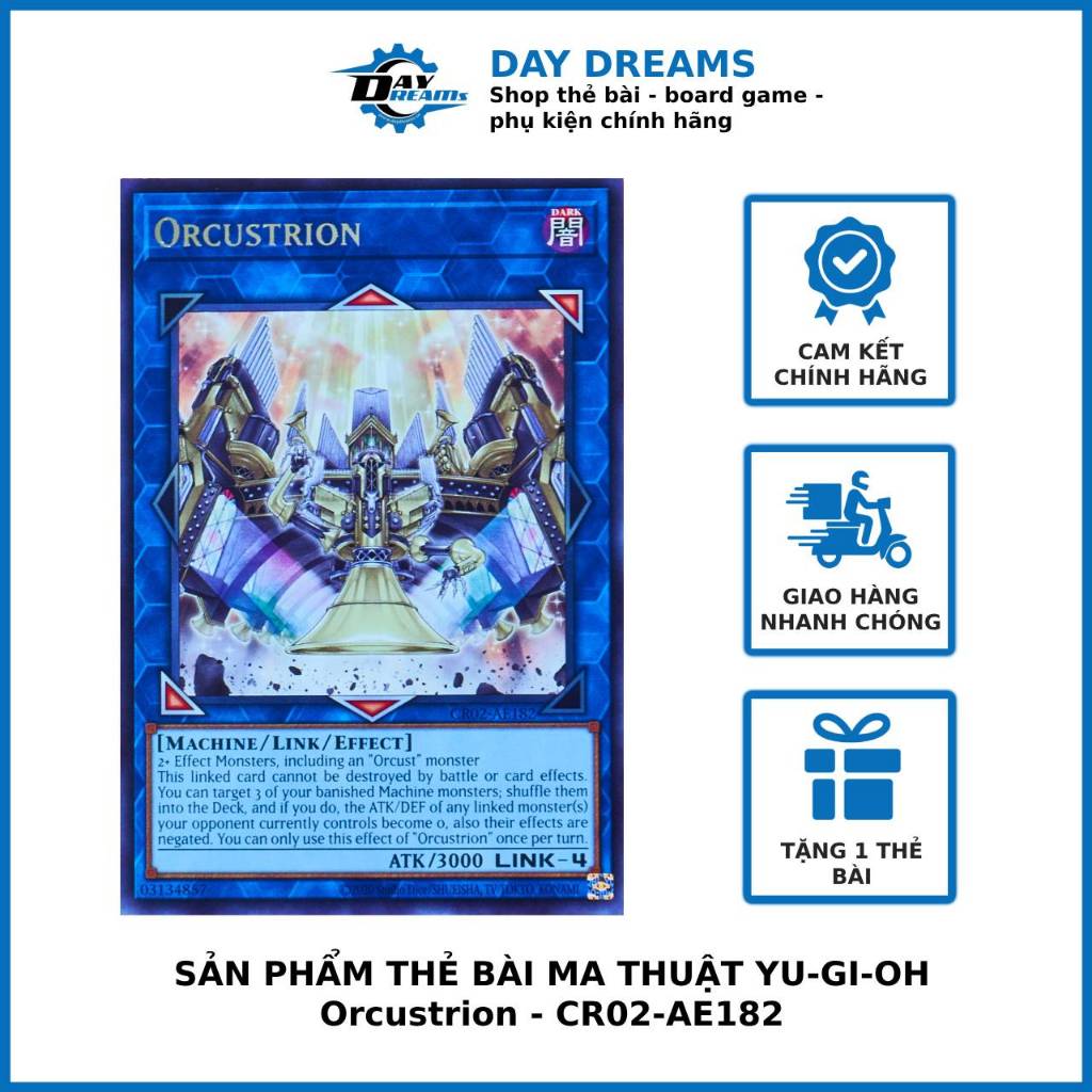 Thẻ bài Yugioh! Orcustrion - CR02-AE182 - Rare | Shopee Việt Nam