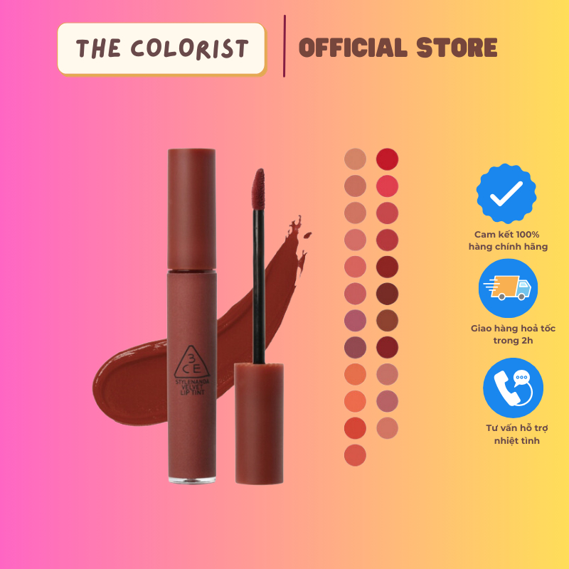 Son Kem Lì, Lên Màu Chuẩn 3CE Velvet Lip Tint 4g | Shopee Việt Nam
