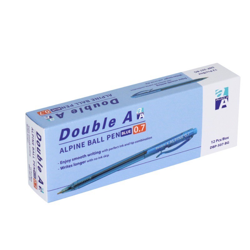 Hộp 12 cây Bút Bi Alpine Double A màu xanh ngòi 0.7mm | Shopee Việt Nam