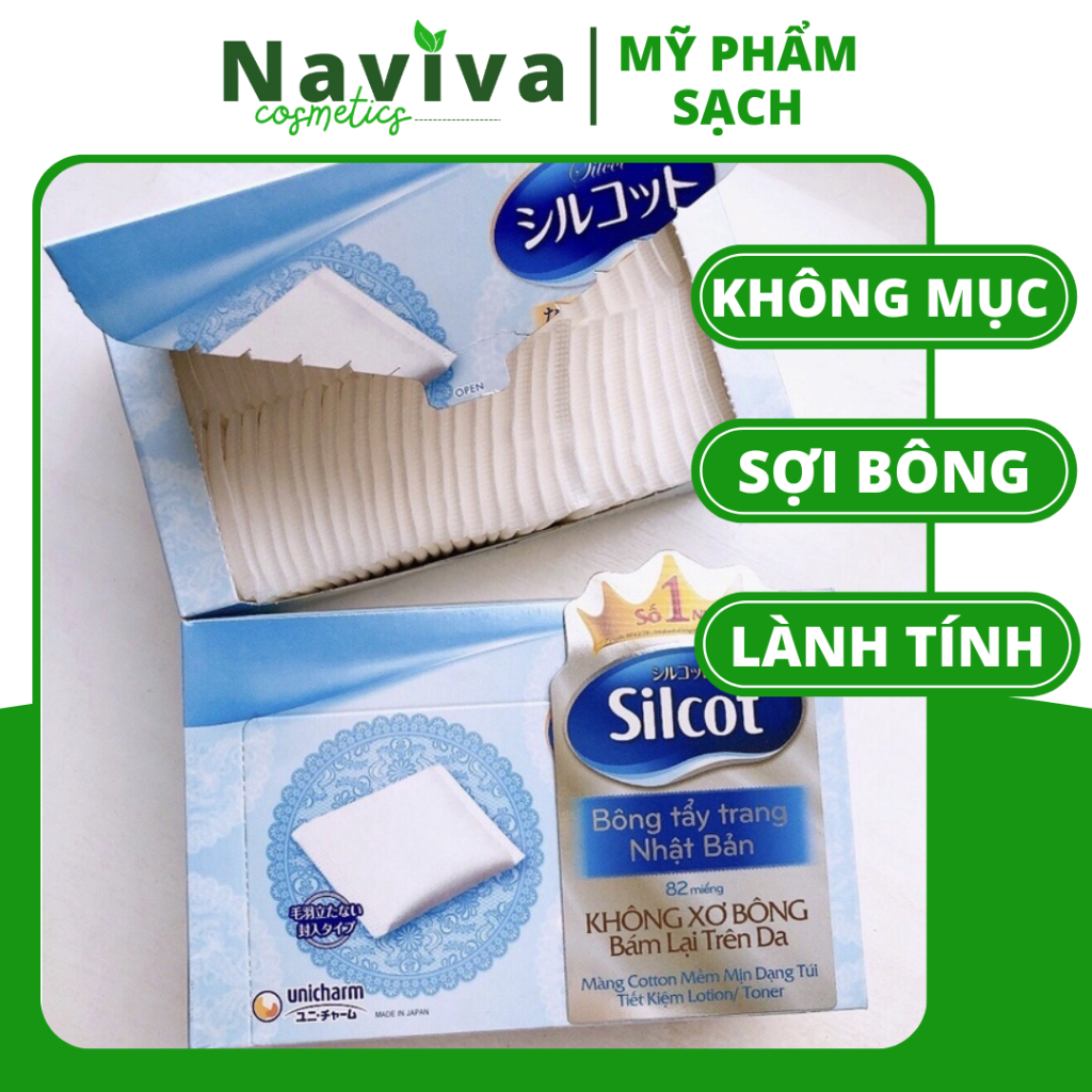 Bông tẩy trang Silcot 82 miếng Nhật Bản, Bông tẩy trang Silcot Nhật Bản ...