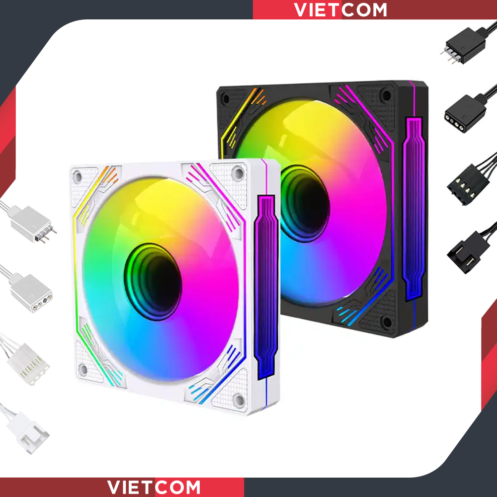Quạt tản nhiệt, Fan Led ARGB LC-10 - Phiên bản gió thổi xuôi và thổi ...