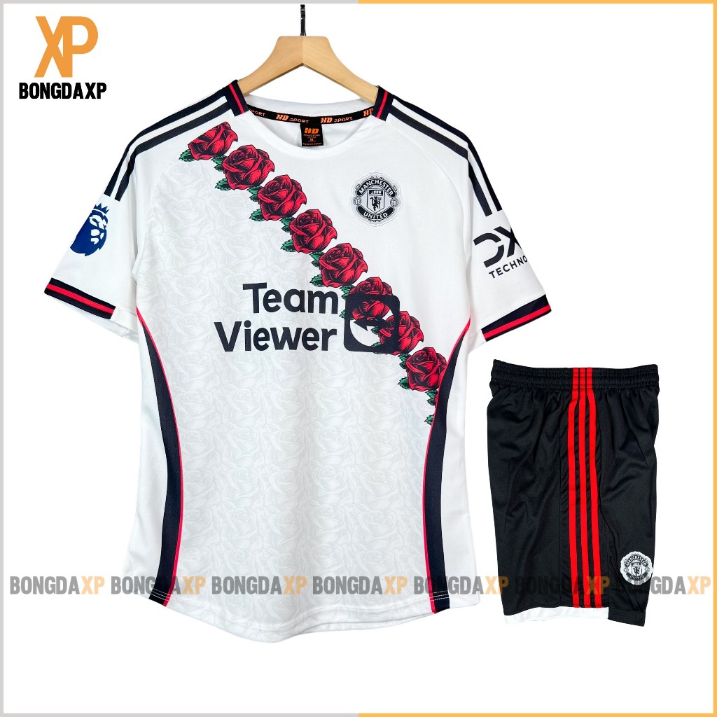 Áo Bóng Đá MU Hoa Hồng, Đồ Đá Banh Vải Mè Cao Cấp | Shopee Việt Nam