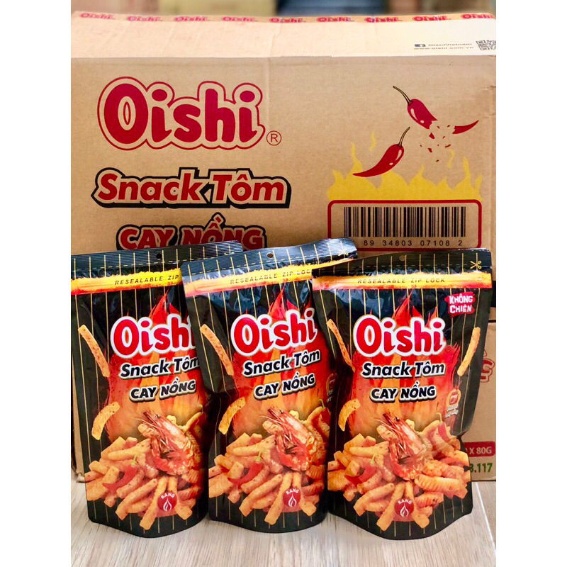 Snack tôm Oishi cay nồng | Shopee Việt Nam