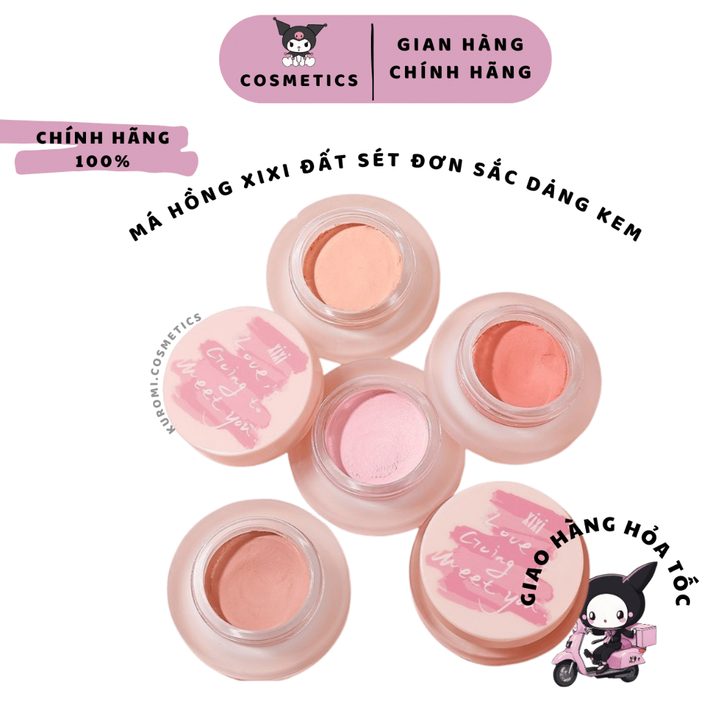 Bảng Phấn Má Hồng XIXI Đất Sét Đơn Sắc Dạng Kem Màu Nude KUROMI Làm Sáng Da Trang Điểm Tự Nhiên ...