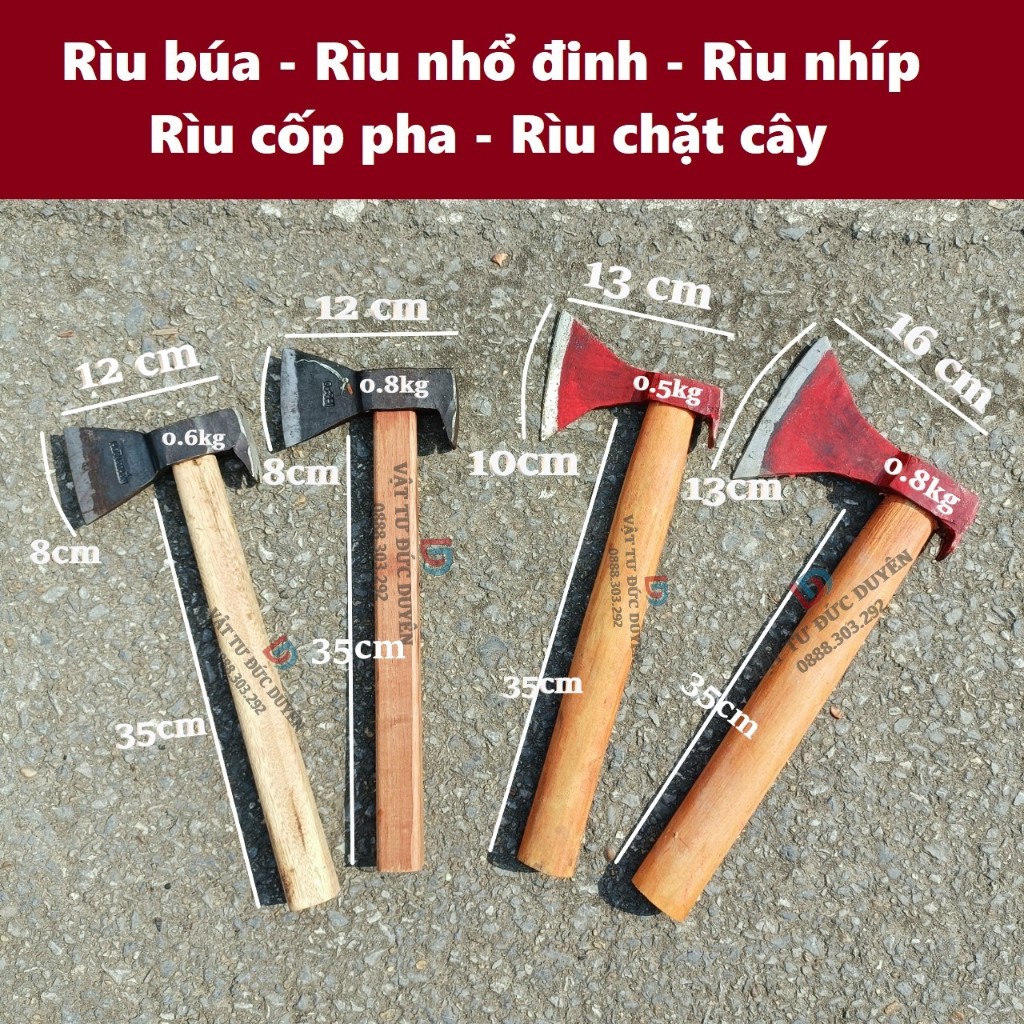 Rìu búa, rìu nhíp, rìu cốp pha, rìu quốc phòng, rìu chặt cây 0.5kg/0 ...