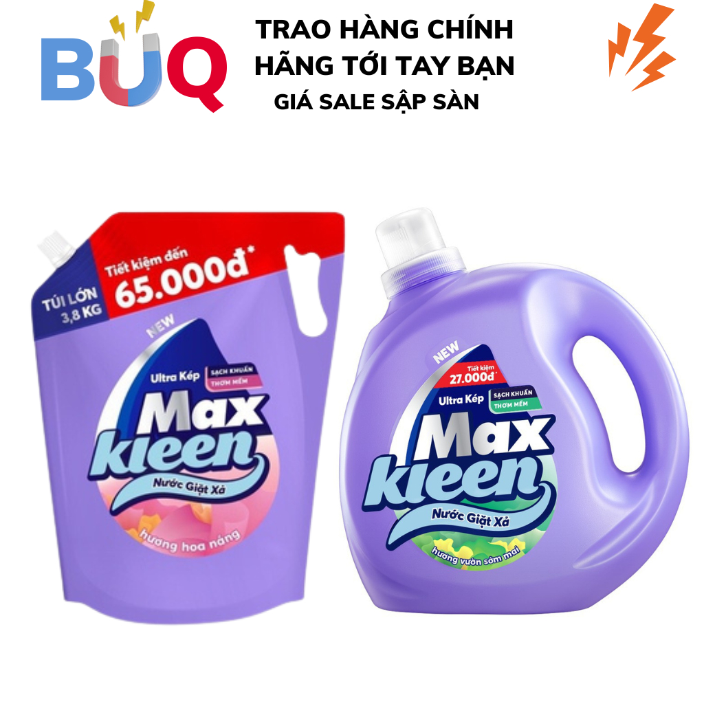 Nước Giặt Xả Maxkleen 3.8kg Ultra Kép Giúp Làm Sạch Và Mềm Quần Áo ...