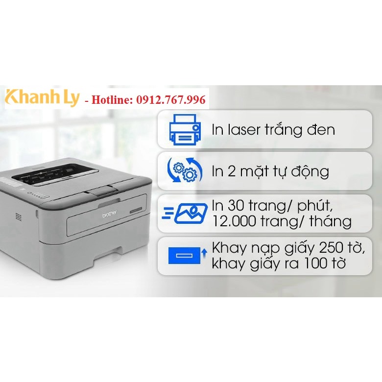 Máy in laser trắng đen Brother HL-L2321D | Shopee Việt Nam
