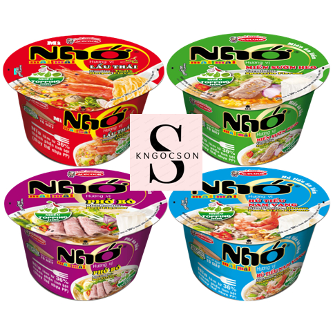 Combo 4 Tô Miến sườn heo, mì Lẩu thái tôm, Hủ tiếu nam vang, Phở bò Tô ...
