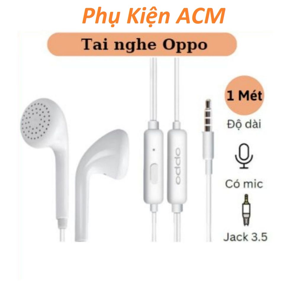 Tai nghe có dây Oppo cho các dòng điện thoại F5, F7, F9, F11, F11 Pro ...