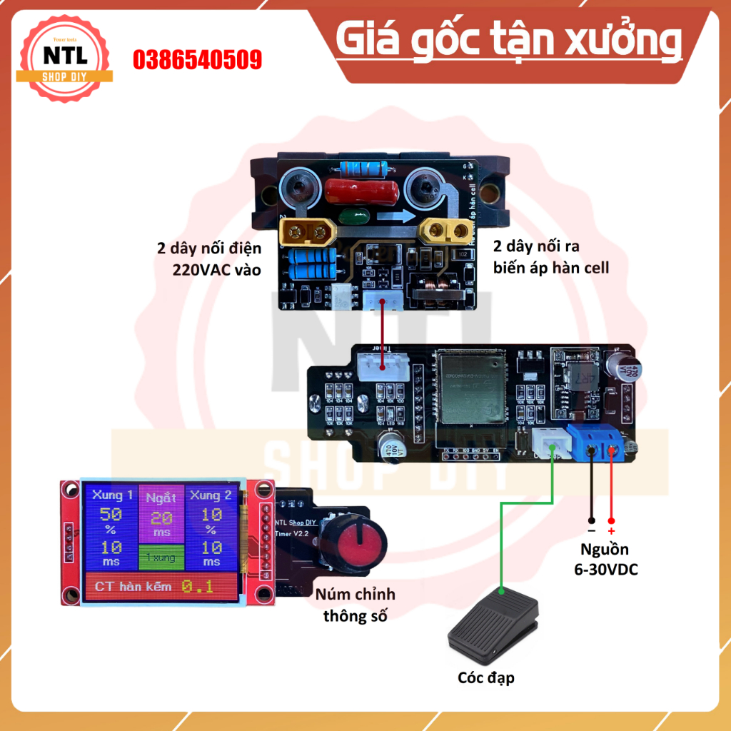 Bộ mạch timer xung kép cho máy hàn cell pin | Shopee Việt Nam