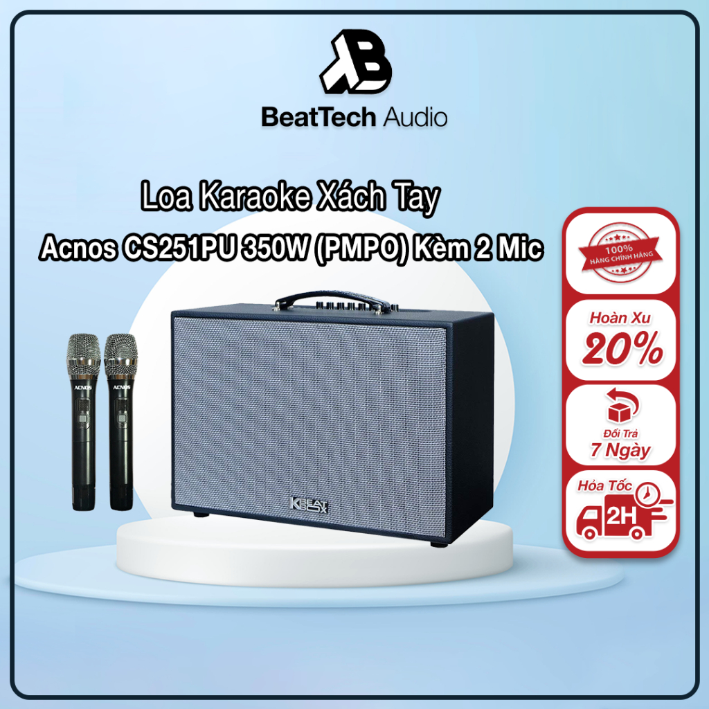 Loa Karaoke Xách Tay ACNOS CS251PU 350W Tặng Kèm 2 Mic Hàng Chính Hãng - Bảo Hành 12 Tháng ...