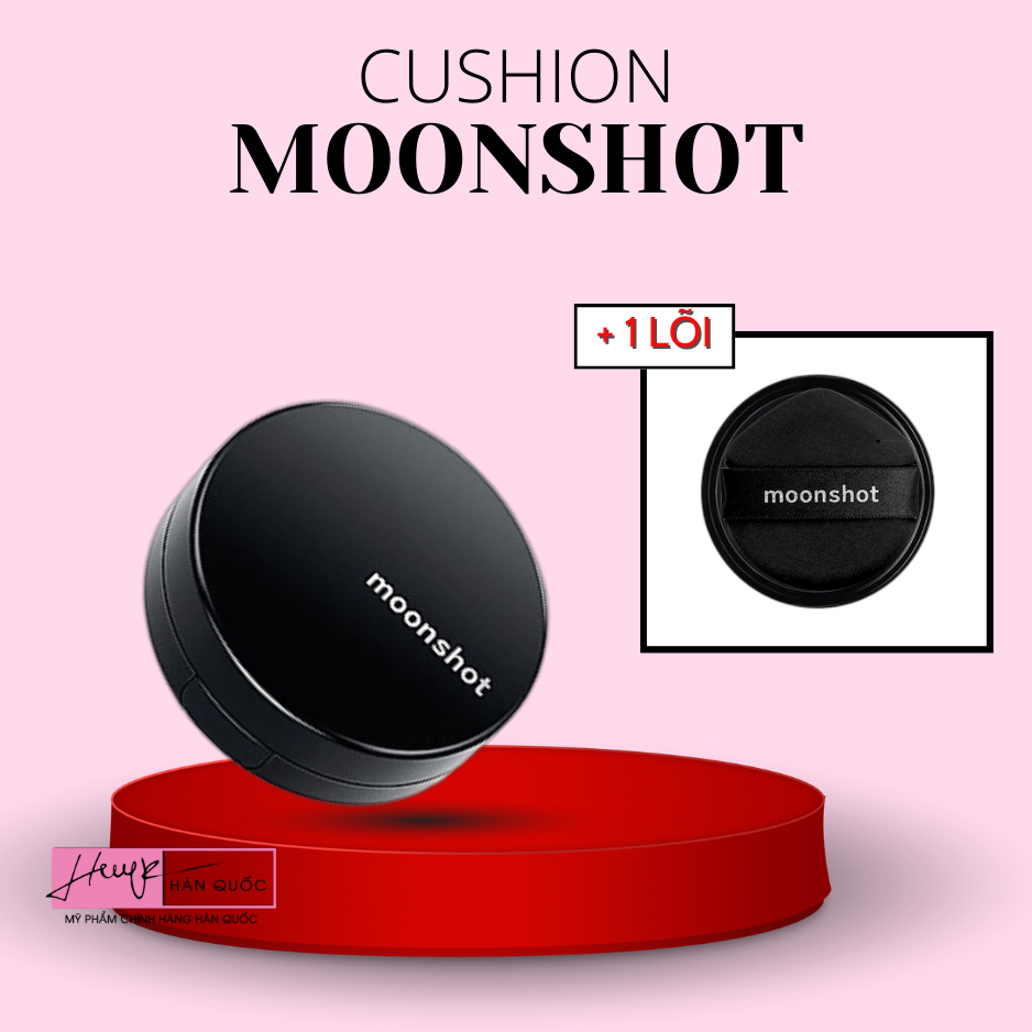 Cushion cấp ẩm kiềm dầu lâu trôi MOONSHOT, Phấn nước căng bóng, mỏng nhẹ, nâng tone tự nhiên (2 ...